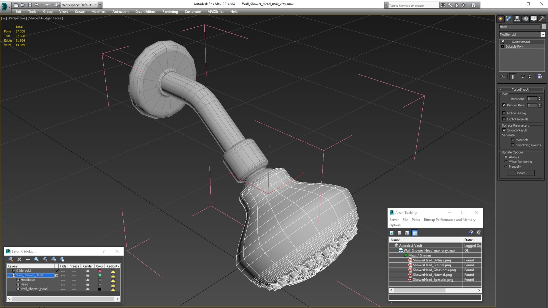 Wall Shower Head 3D Model - TurboSquid 2037560