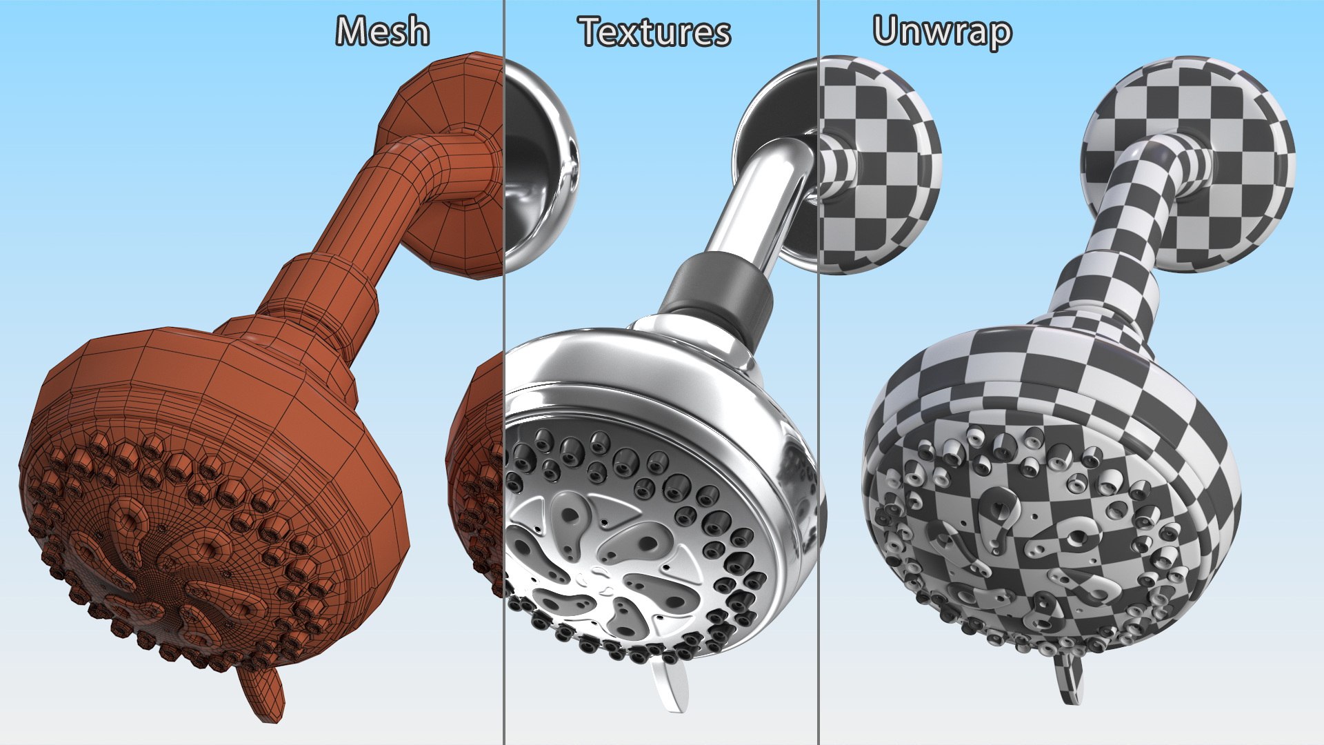 Wall Shower Head 3D Model - TurboSquid 2037560
