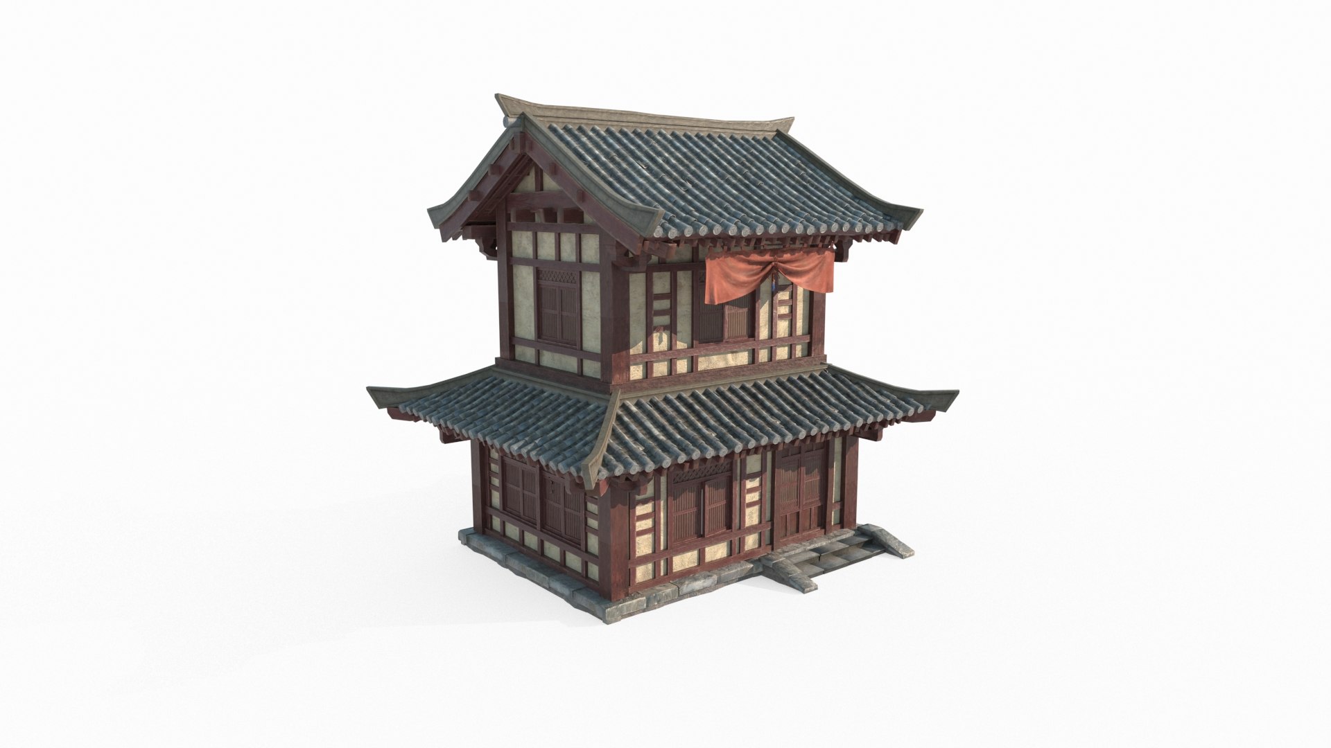 Asian Ancient Architecture Shop 3D Model - TurboSquid 2307802