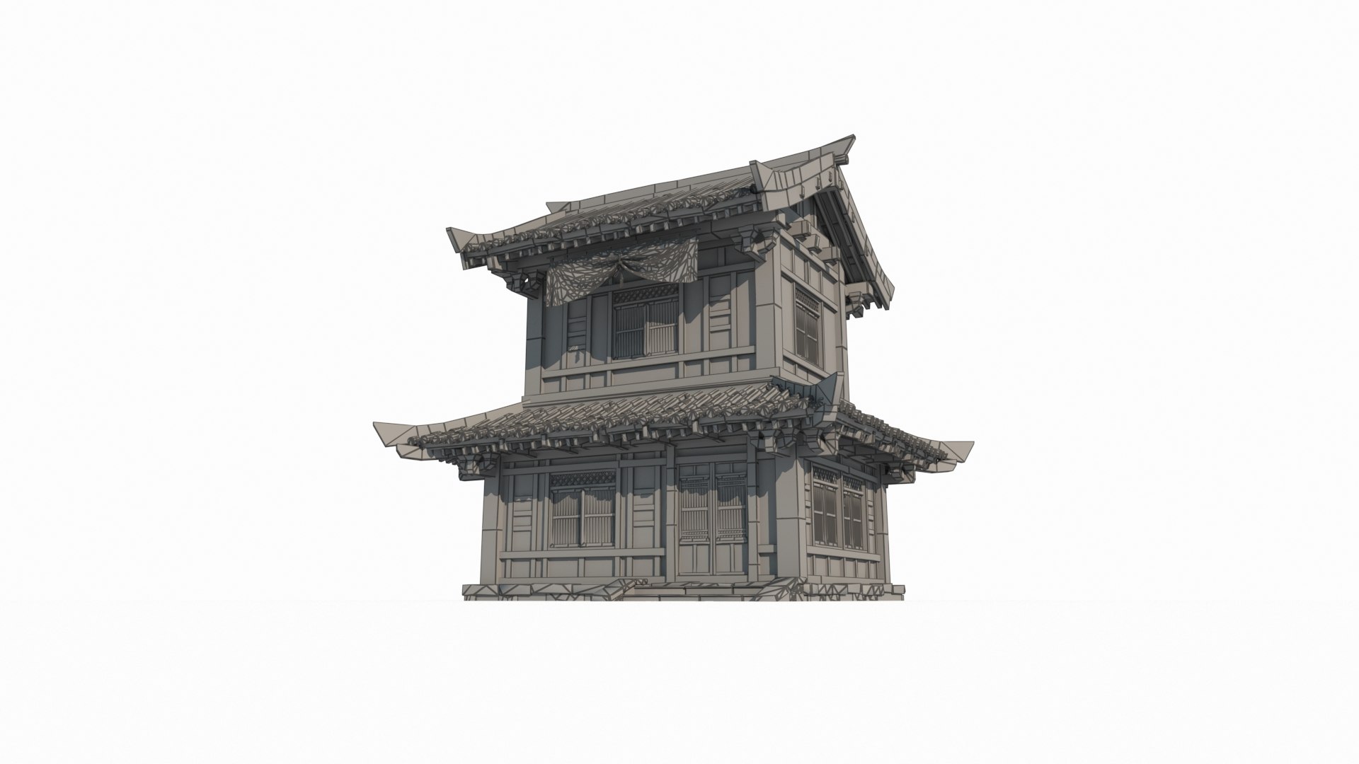 Asian Ancient Architecture Shop 3D Model - TurboSquid 2307802