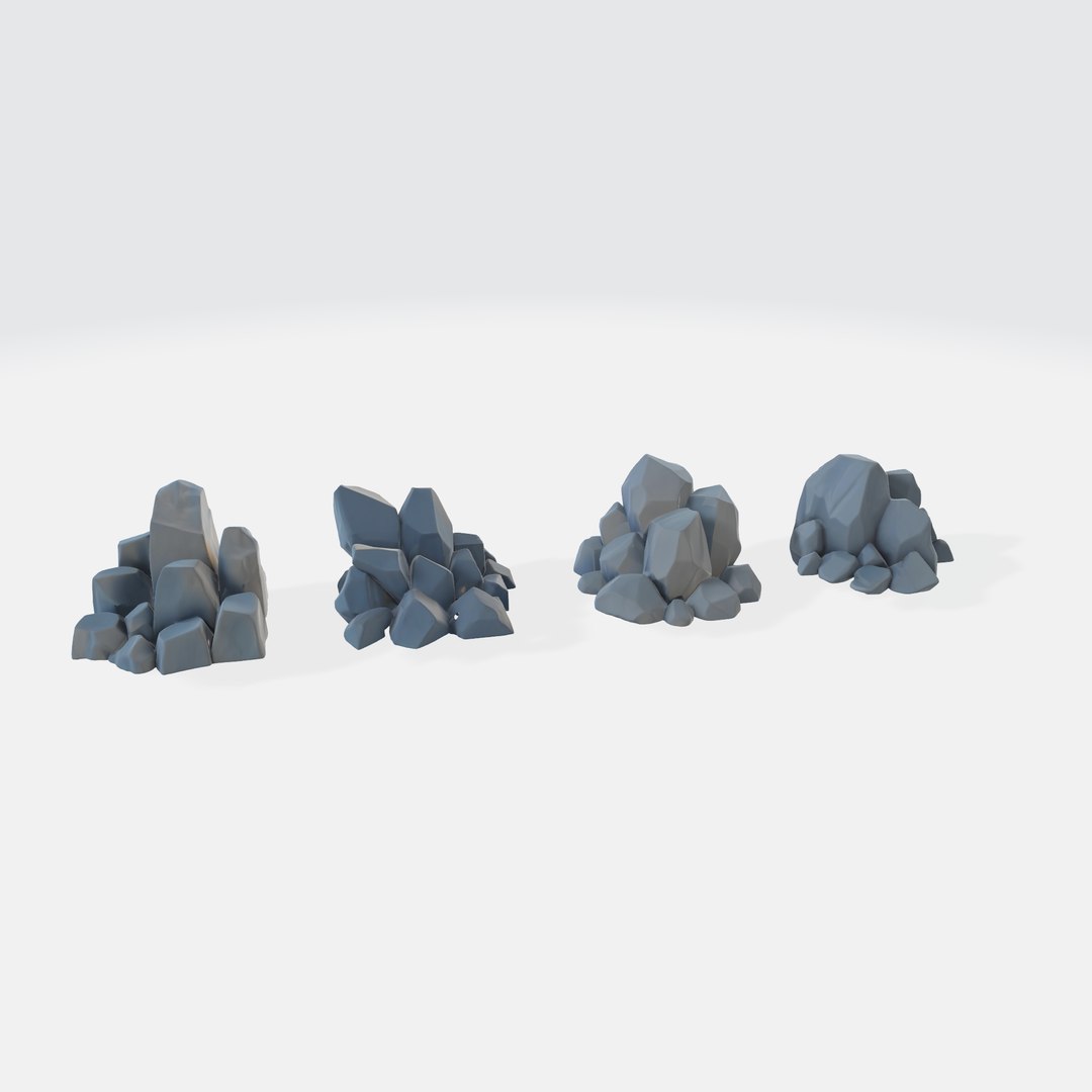 3D Stylized Rocks Model - TurboSquid 2318486