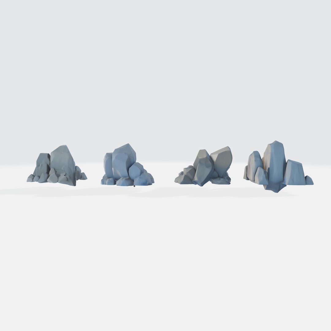 3D Stylized Rocks Model - TurboSquid 2318486