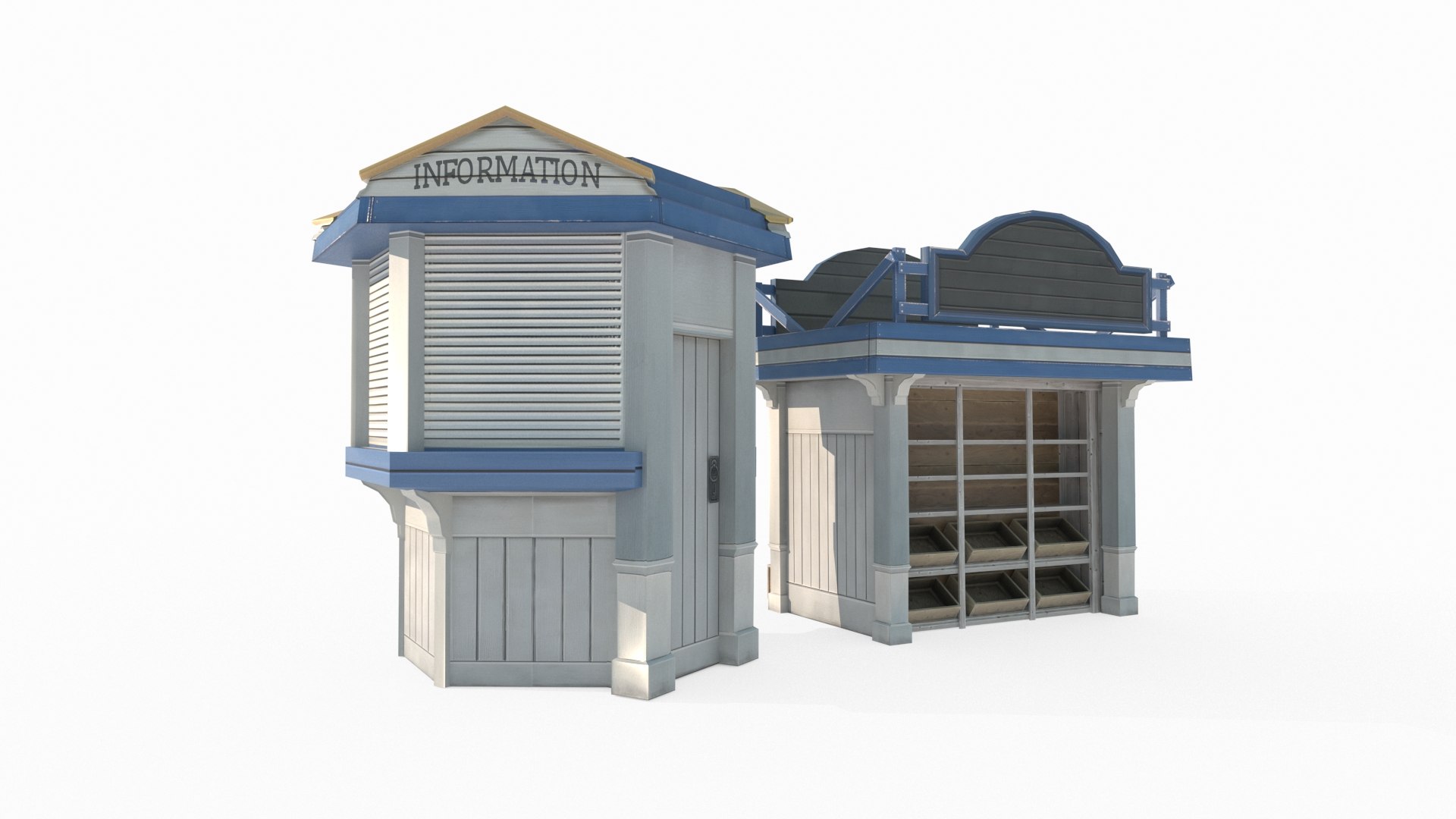 Modern Architecture Roadside Shop Model - TurboSquid 2294731