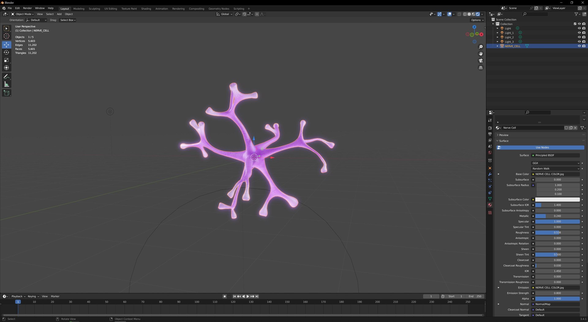 3D Nerve Cell - TurboSquid 2015102