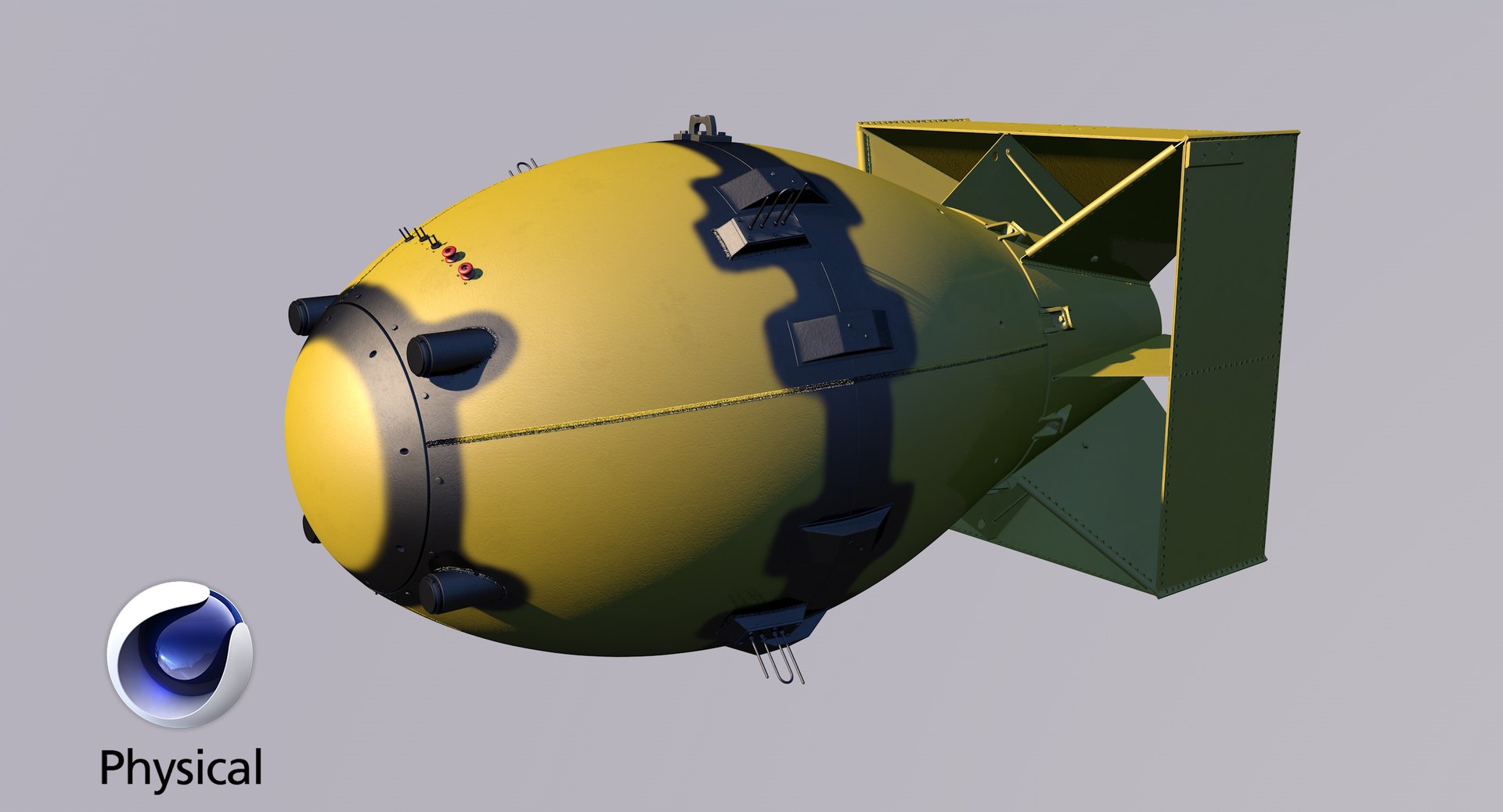Fat man nuclear bomb 3D model - TurboSquid 1292083