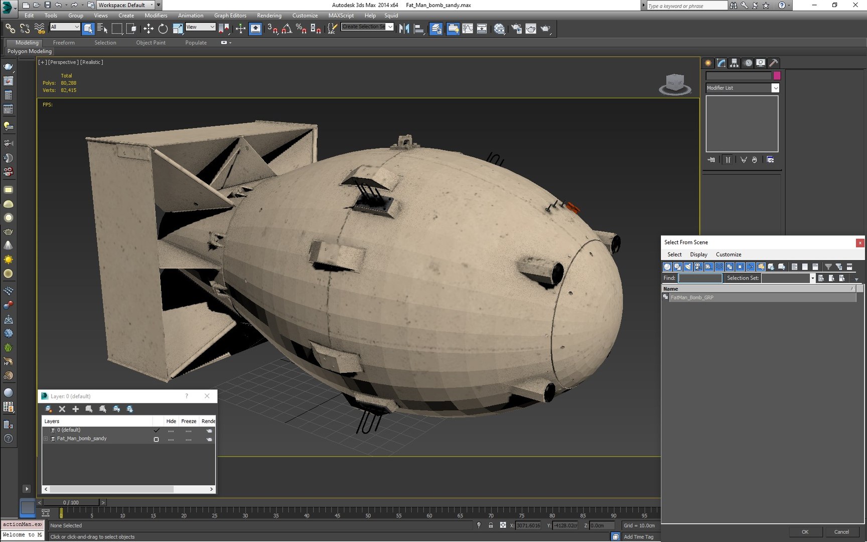 Fat man nuclear bomb 3D model - TurboSquid 1292083