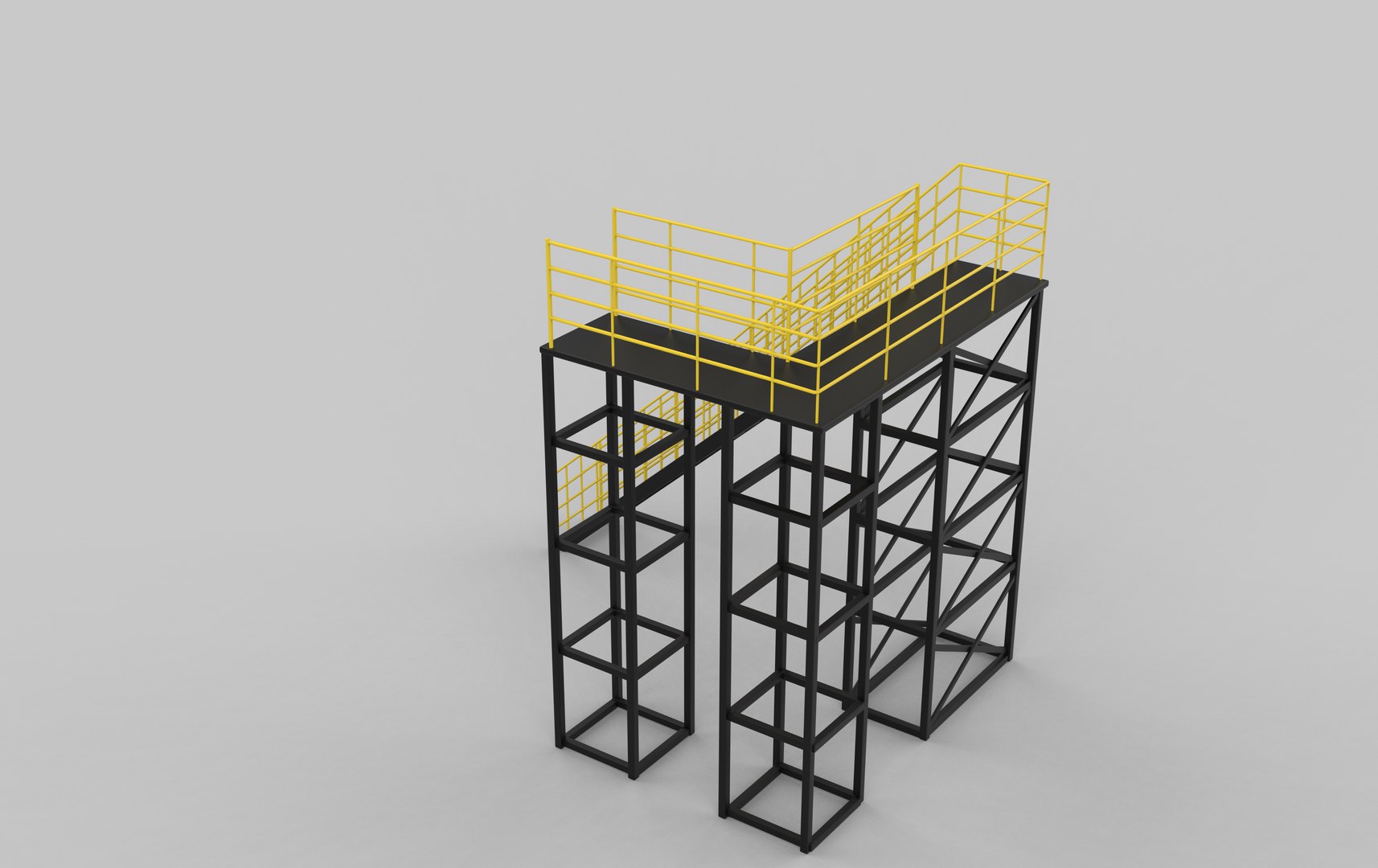 Industrial Stair 02 3D Model Model - TurboSquid 2461936