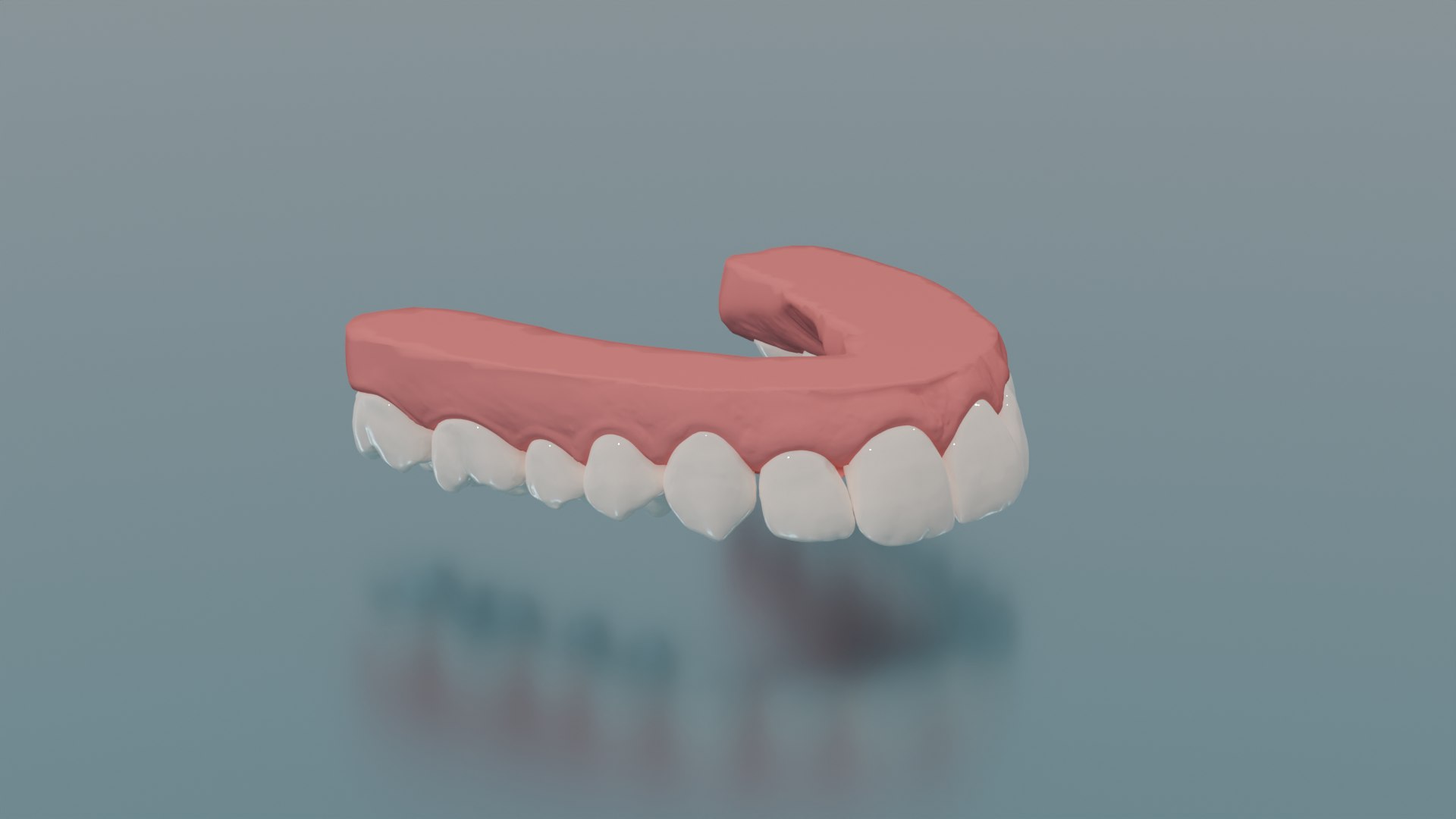3D Dental Upper Jaw 3D Scanned Mouth With Separated Teeth 3D Print ...