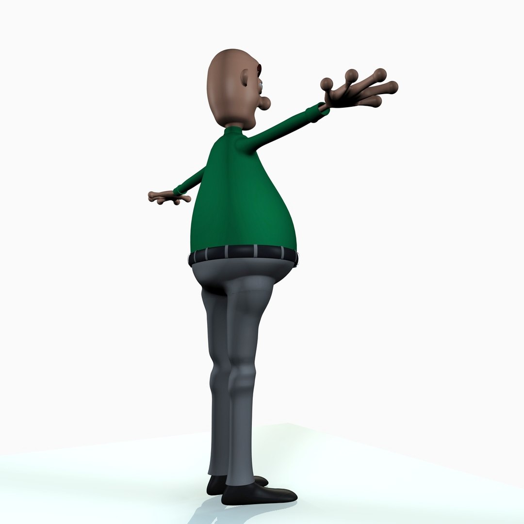 3d model richard cartoon character