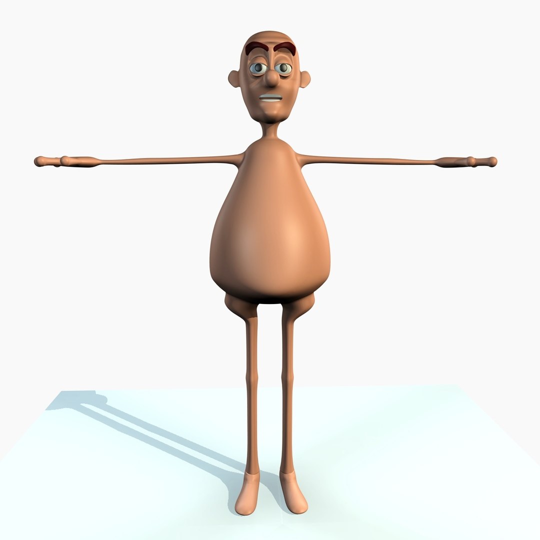 3d model richard cartoon character