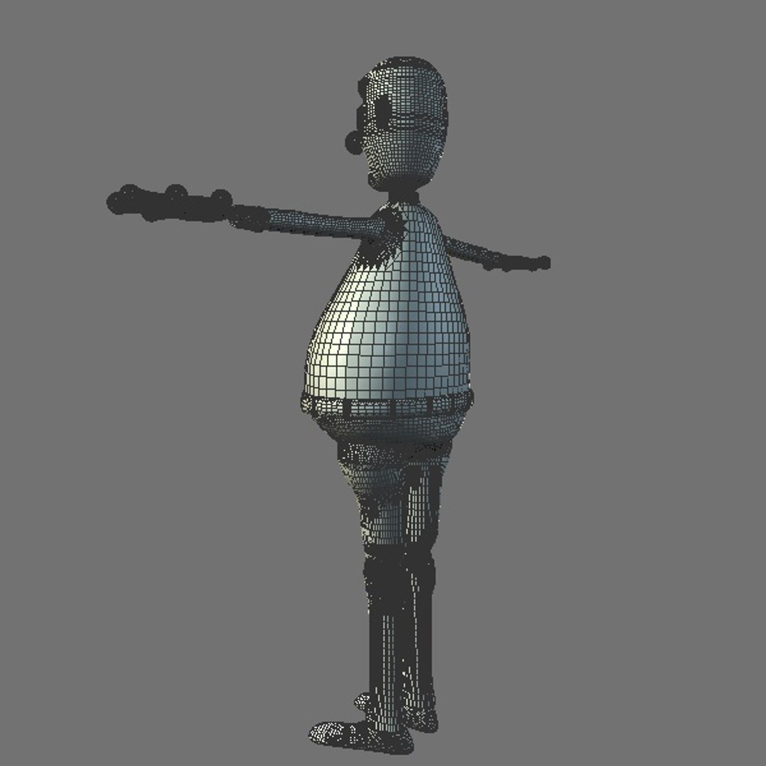 3d model richard cartoon character