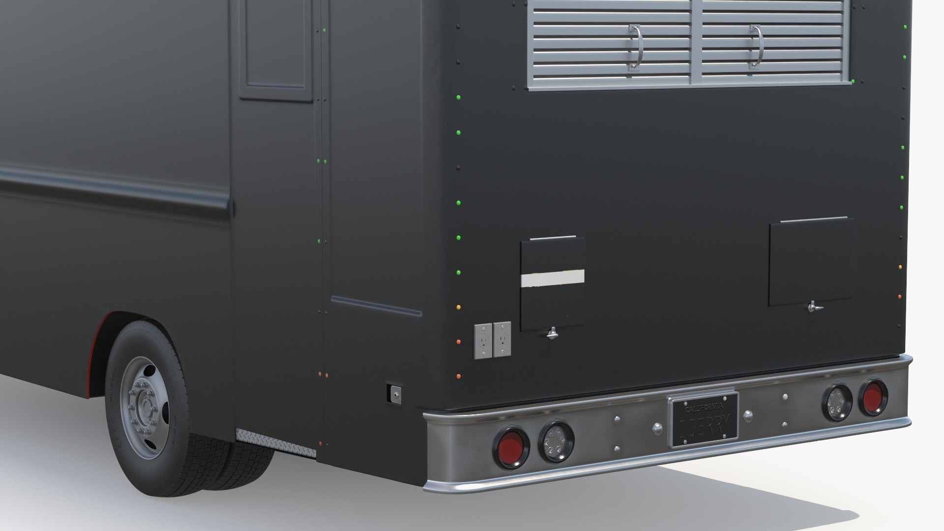 3D Fast Food Delivery Vehicle Black Simplified Model - TurboSquid 2414342