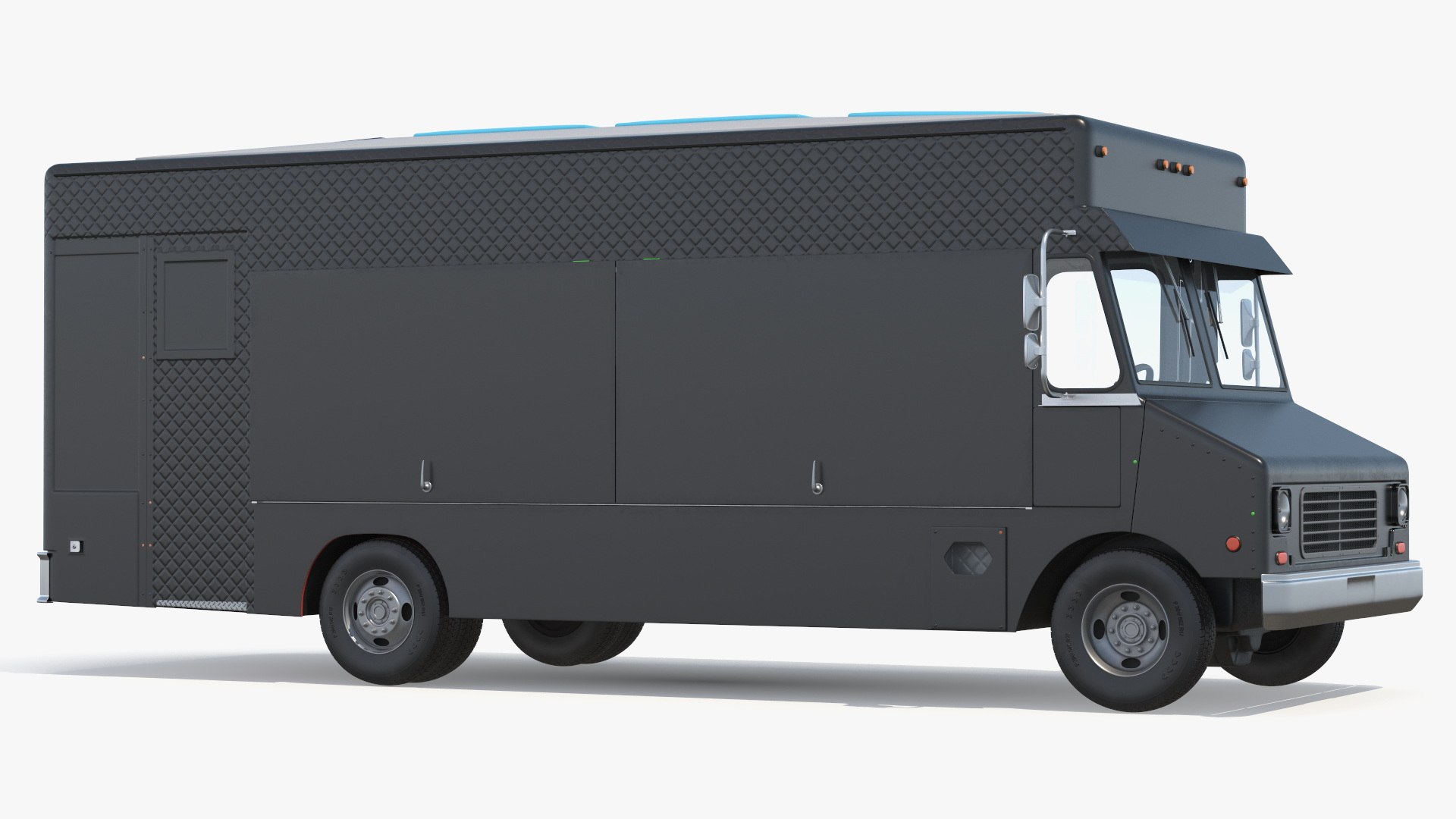3D Fast Food Delivery Vehicle Black Simplified Model - TurboSquid 2414342