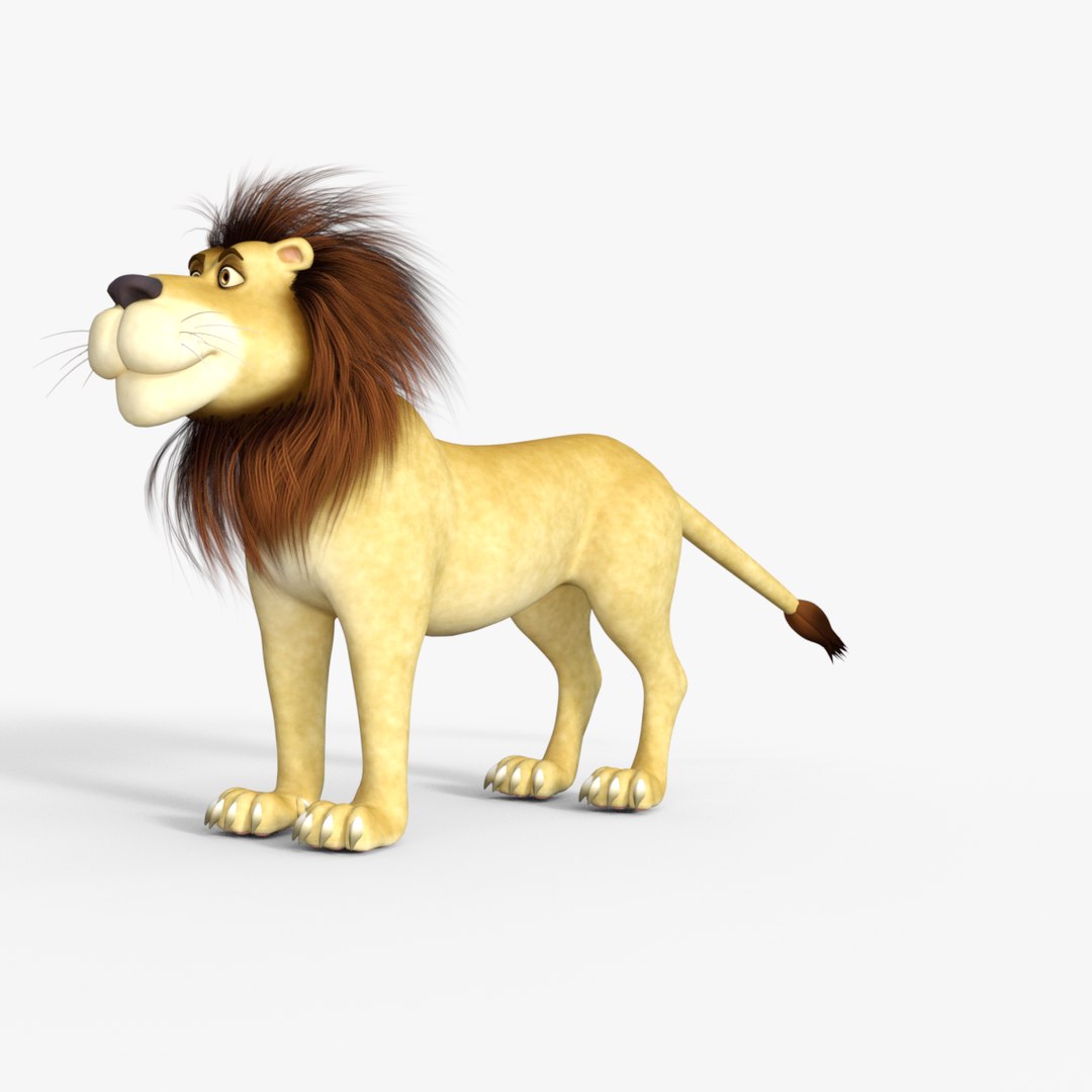 3D Cartoon Lion Rigged Model - TurboSquid 2017276
