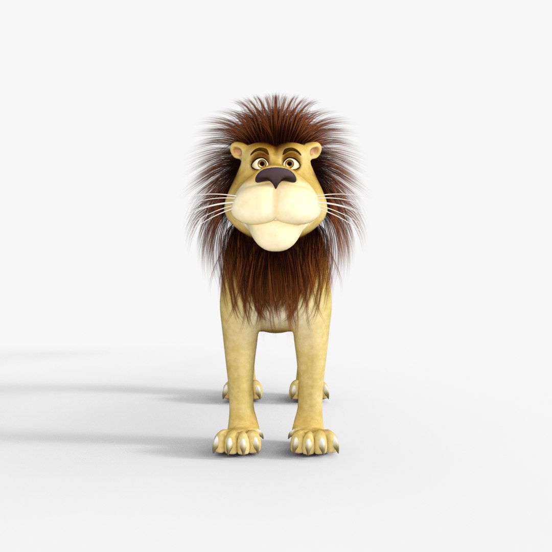3D Cartoon Lion Rigged Model - TurboSquid 2017276