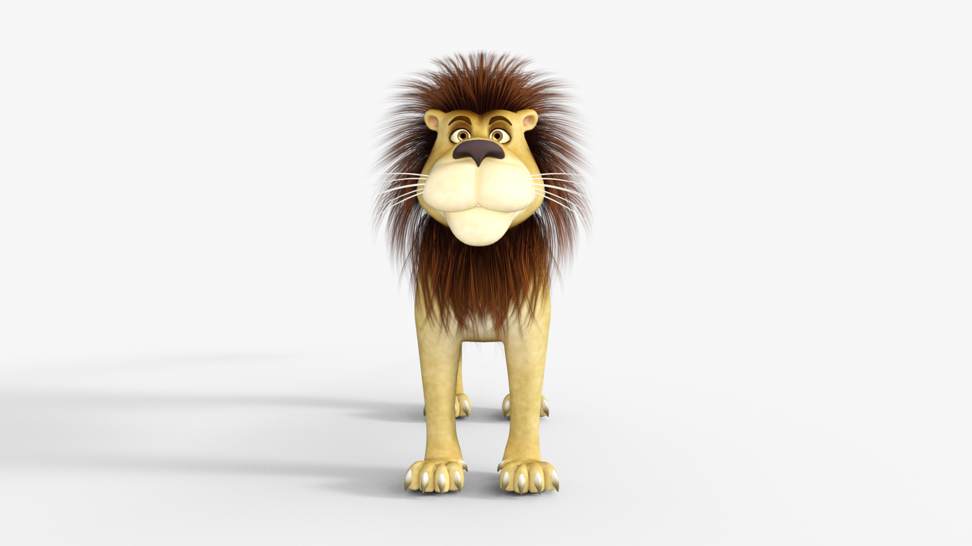 3D Cartoon Lion Rigged Model - TurboSquid 2017276