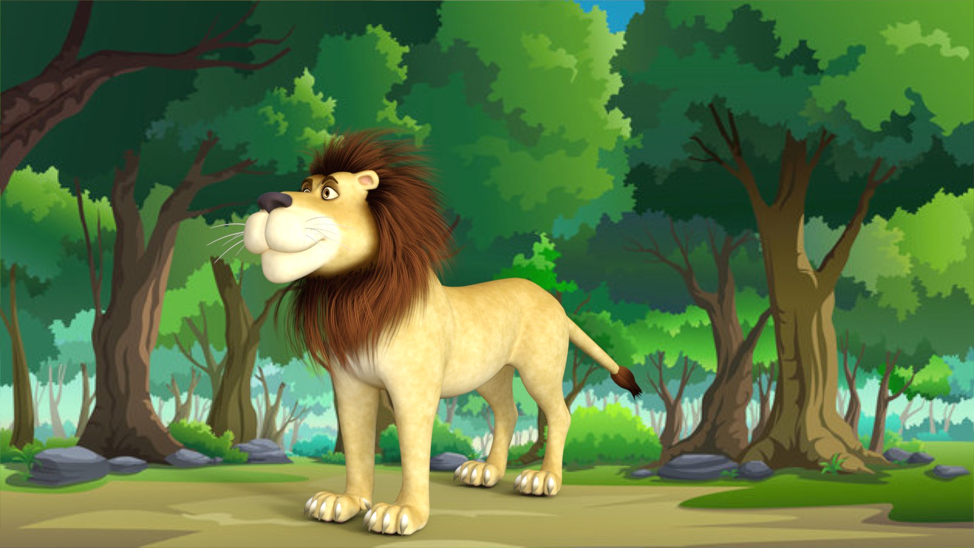 3D Cartoon Lion Rigged Model - TurboSquid 2017276