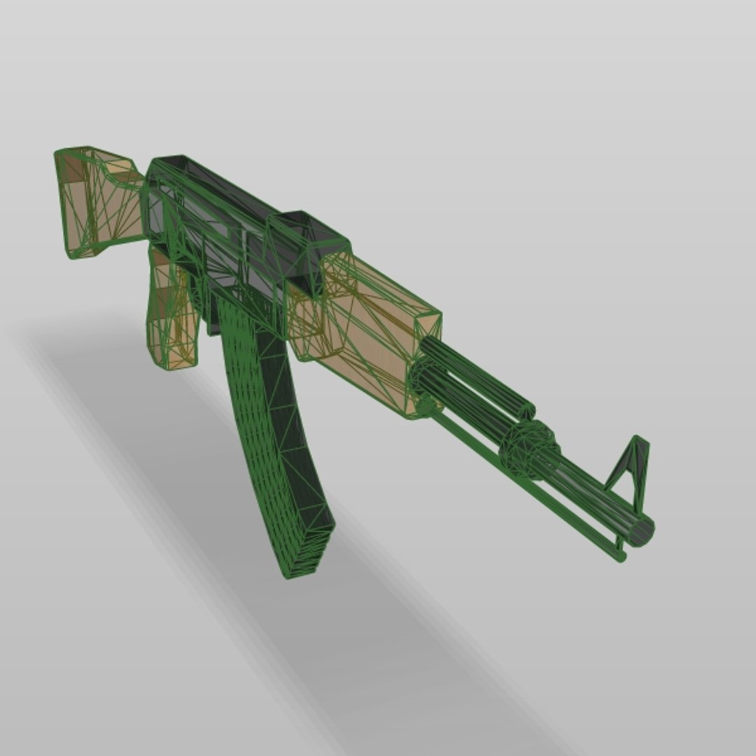 3d Model Ak-47 Assault Rifle Ak