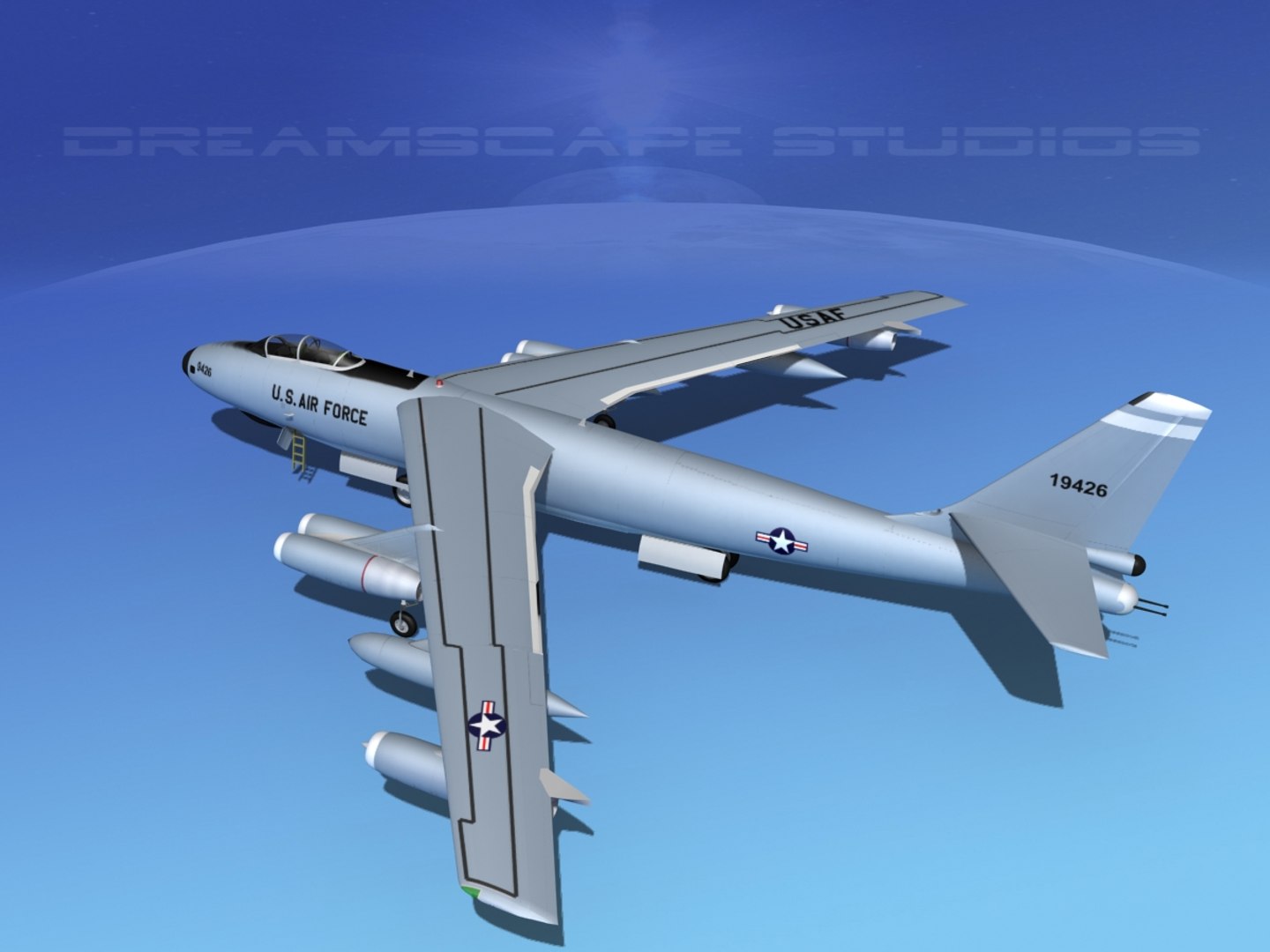 3d model stratojet boeing b-47 rb-47e