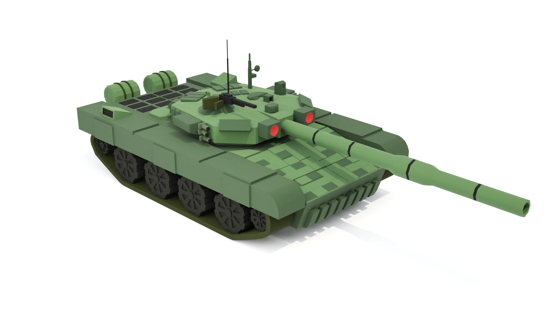 Low Poly T90 Tank 3D Model - TurboSquid 2439761