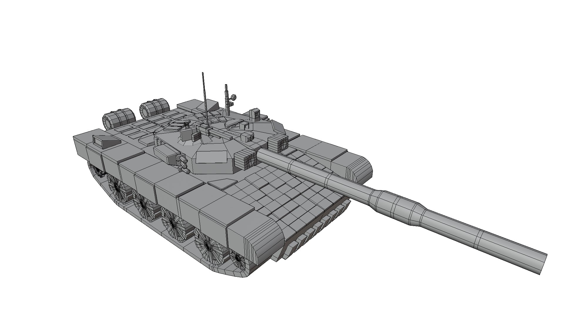 Low Poly T90 Tank 3D Model - TurboSquid 2439761