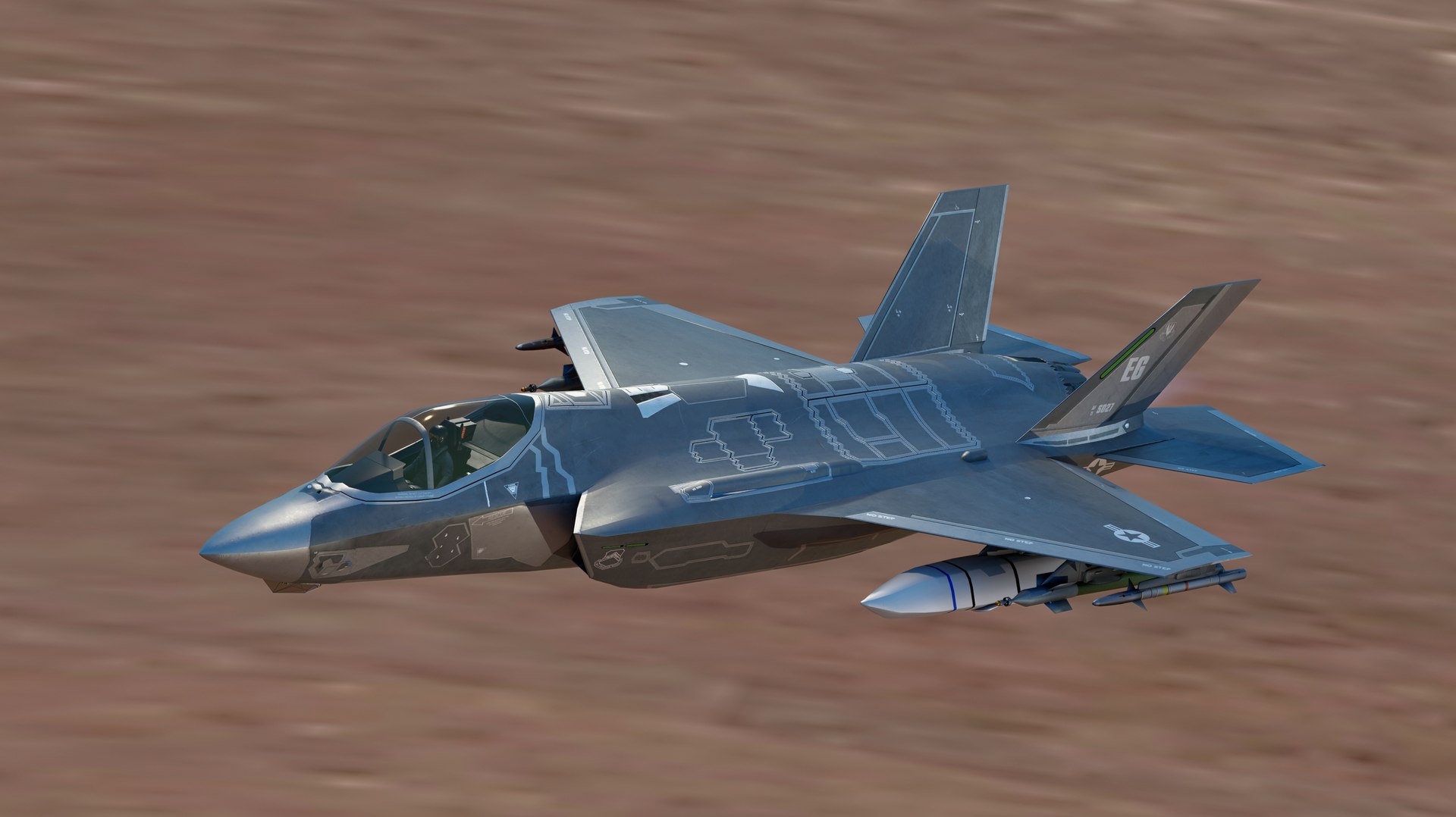 F35A Lightning II - Rigged - With High Resolution Textures 3D Model ...