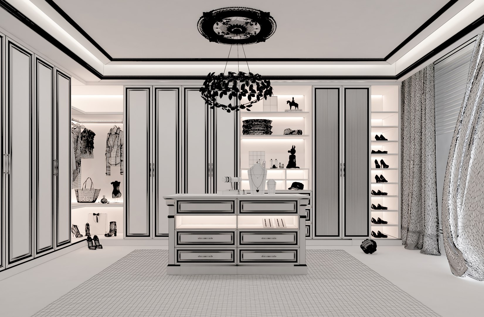 3D Collection Of Dressing room model - TurboSquid 2036303