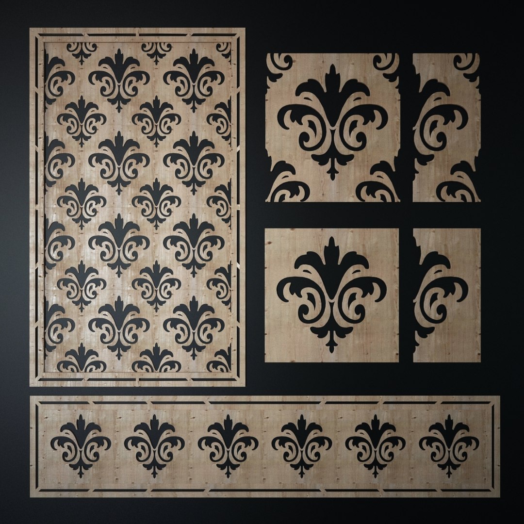 Decorative Laser Cutting Pattern 3d Obj