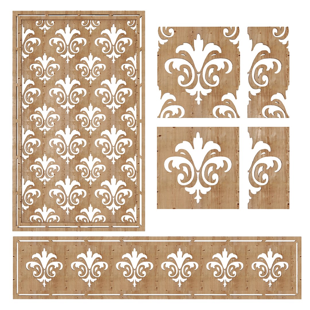 Decorative Laser Cutting Pattern 3d Obj