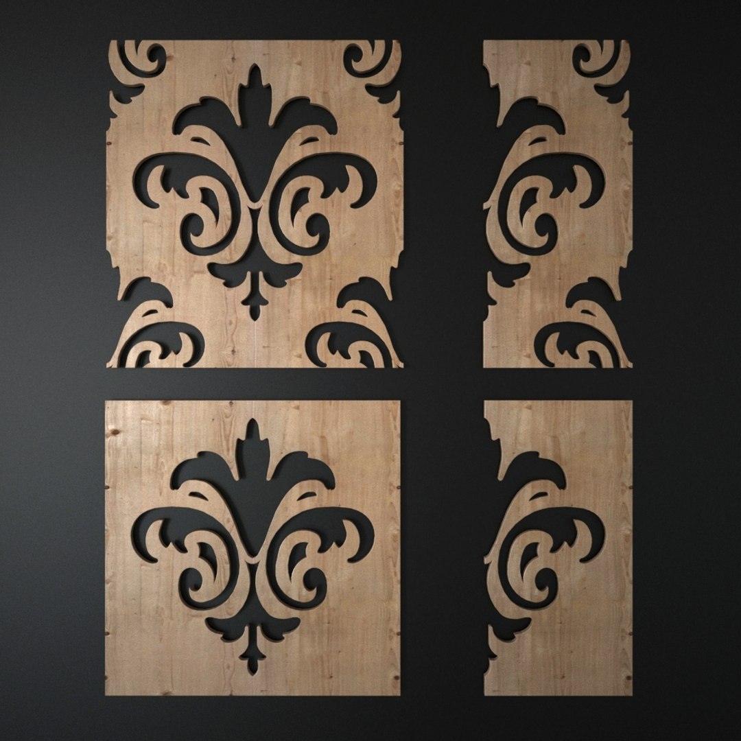 Decorative Laser Cutting Pattern 3d Obj