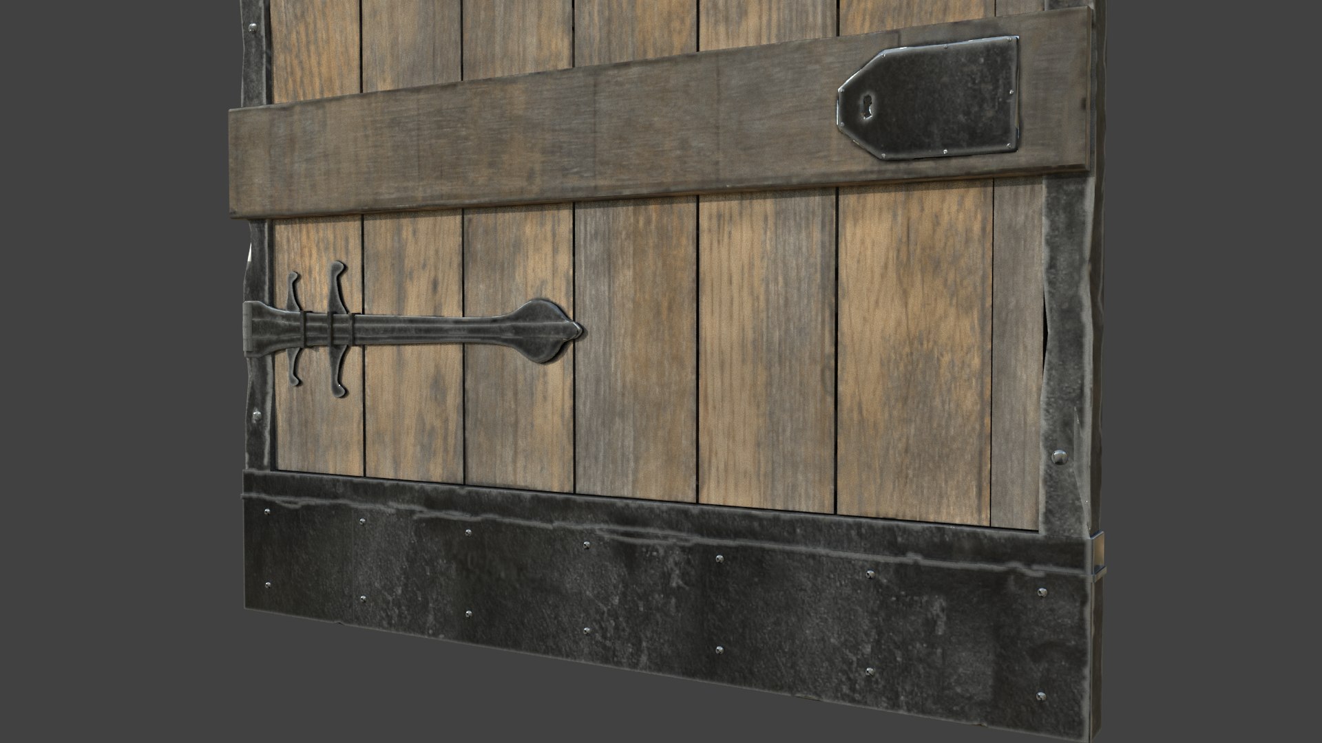 Medieval door 3D model - TurboSquid 1706491