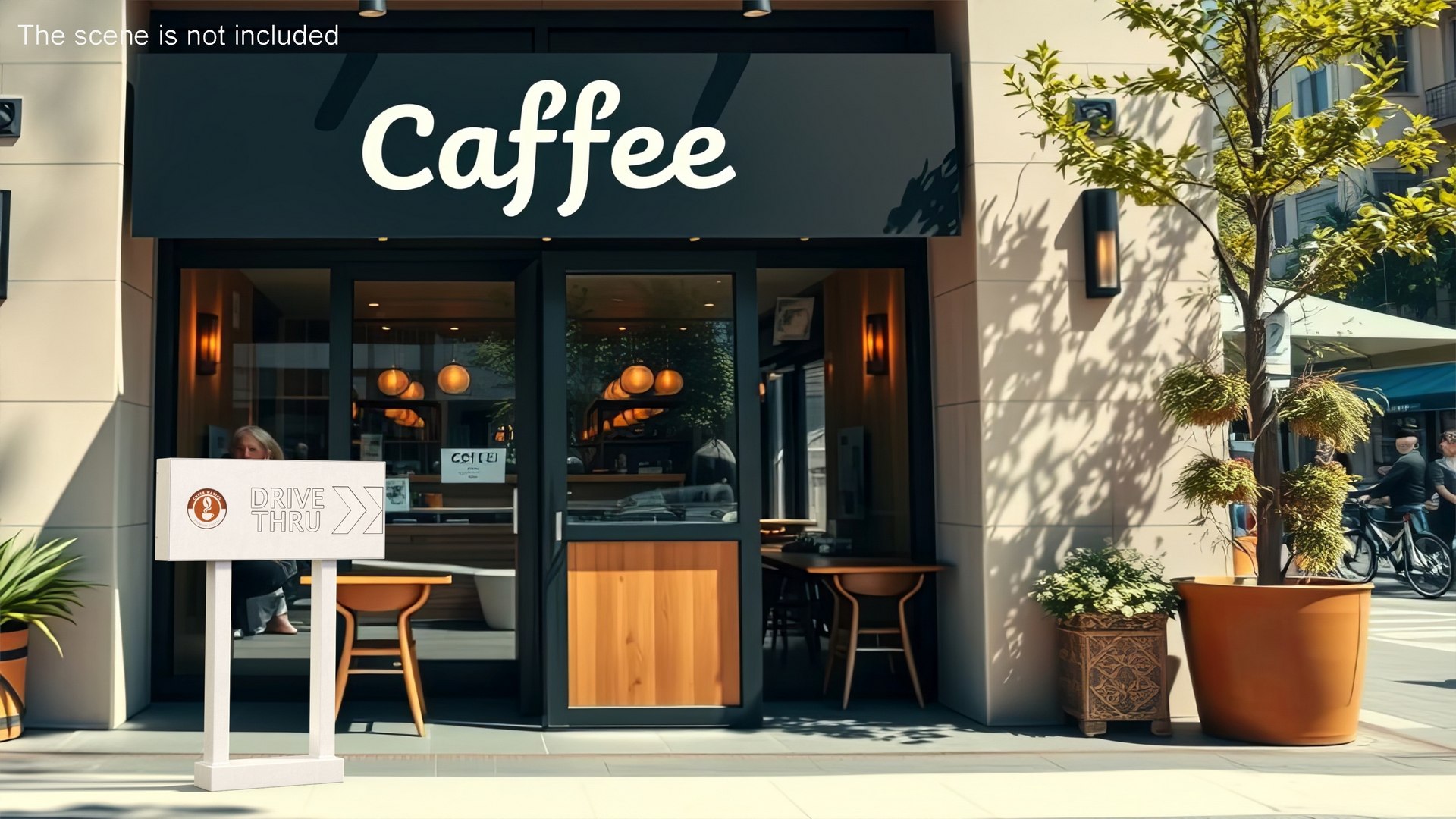 3D Coffee Shop Drive Thru Sign Model - TurboSquid 2274464