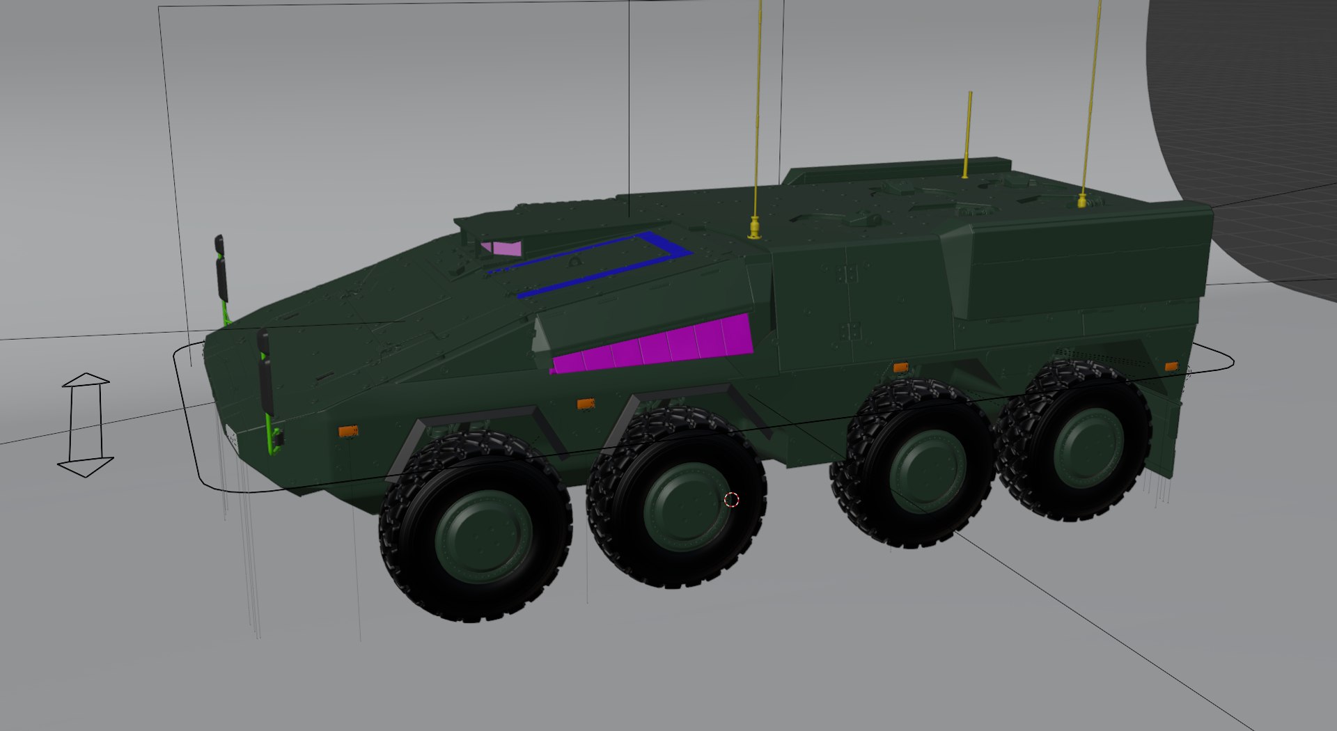3D Model Boxer GTK A2 APC Green And Camo - TurboSquid 2484670