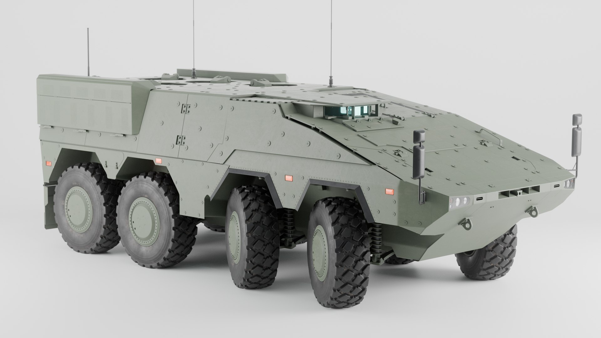 3D Model Boxer GTK A2 APC Green And Camo - TurboSquid 2484670