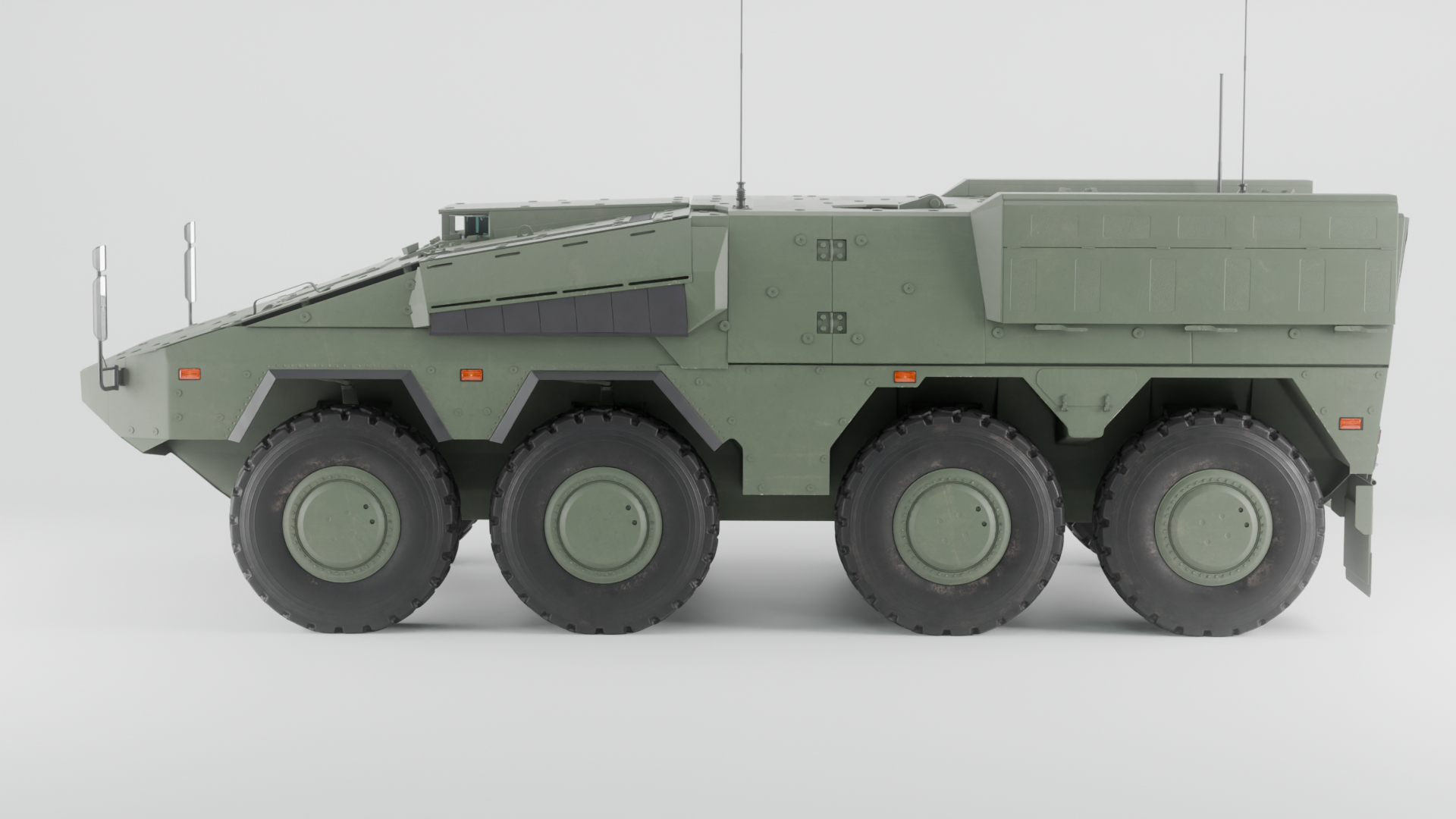 3D Model Boxer GTK A2 APC Green And Camo - TurboSquid 2484670