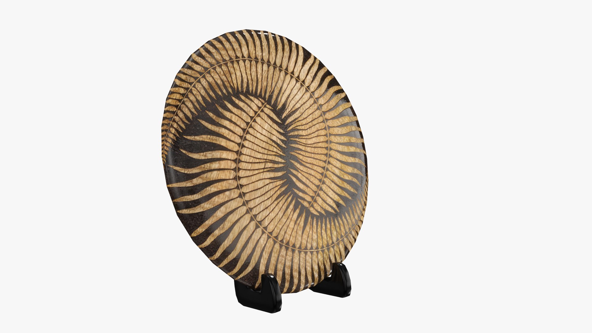 3D Sculpture Fan Leaf Model - TurboSquid 2100998