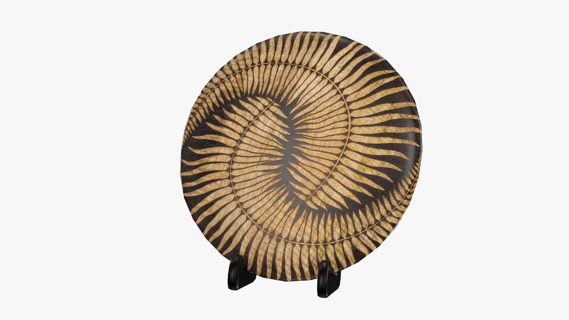 3D Sculpture Fan Leaf Model - TurboSquid 2100998
