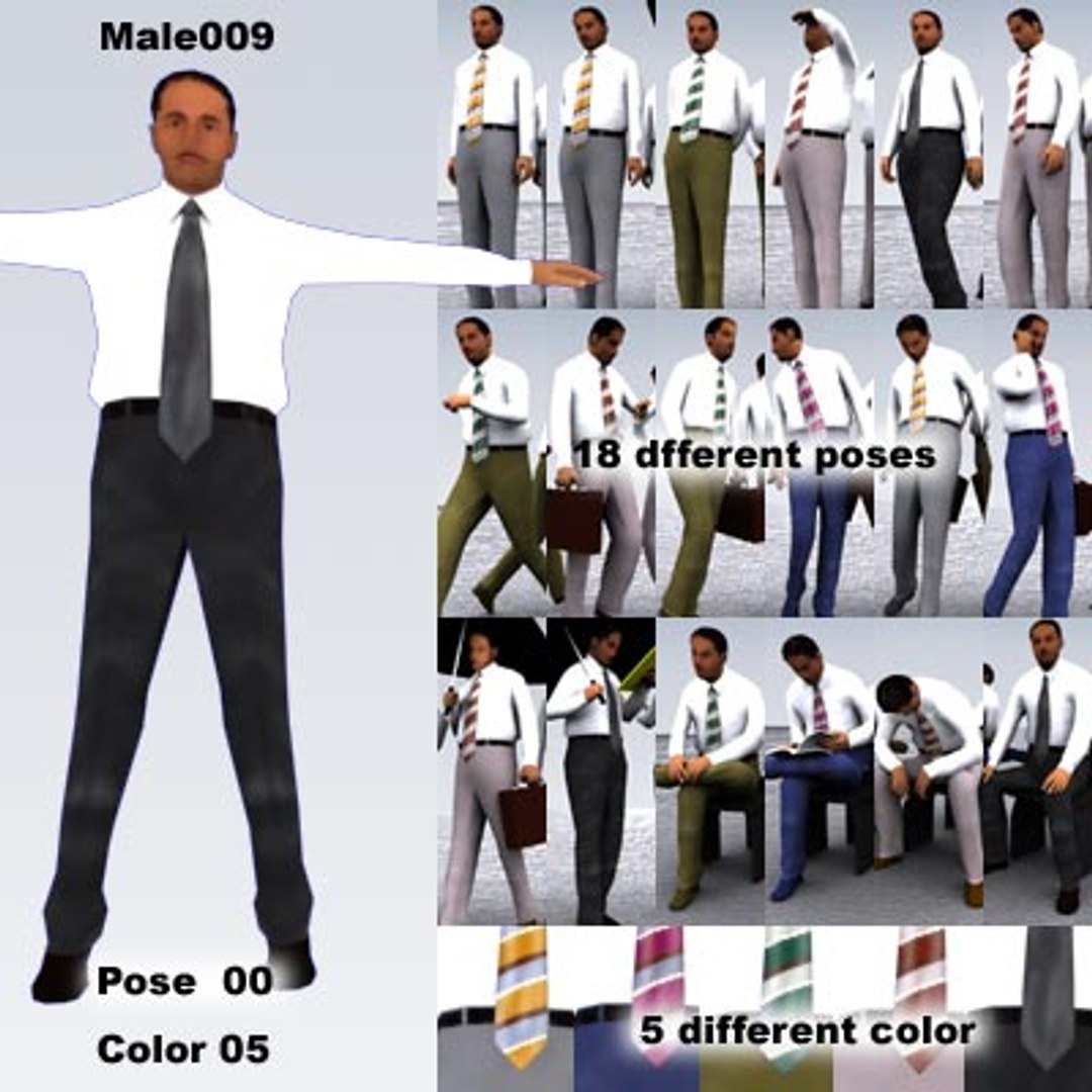 male man people 3d max