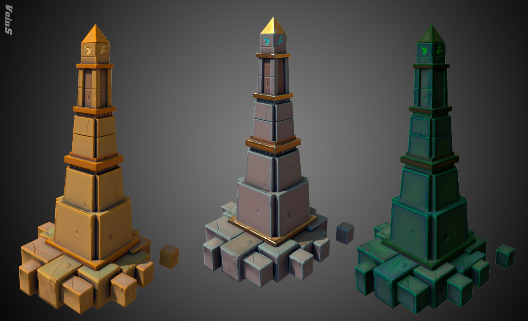 Obelisk Stilized 3D Model - TurboSquid 1371803