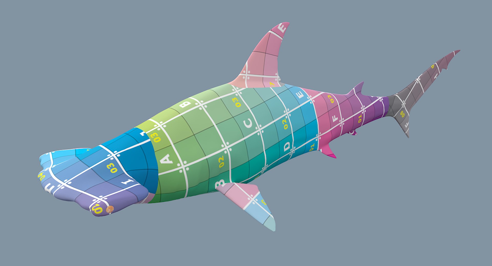3d Model Hammer Head Shark
