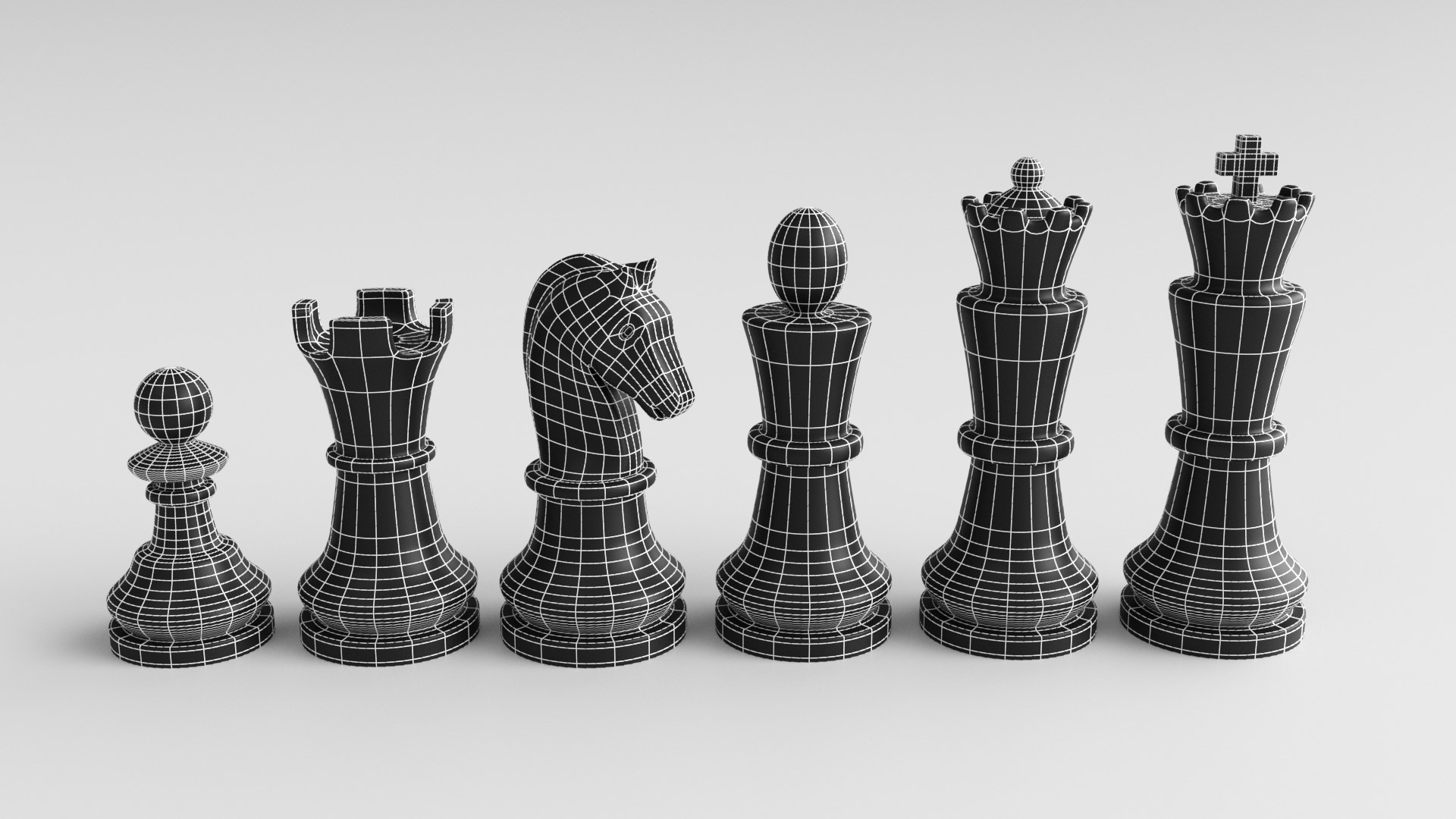 Chess Pieces 3D Model - TurboSquid 1816343