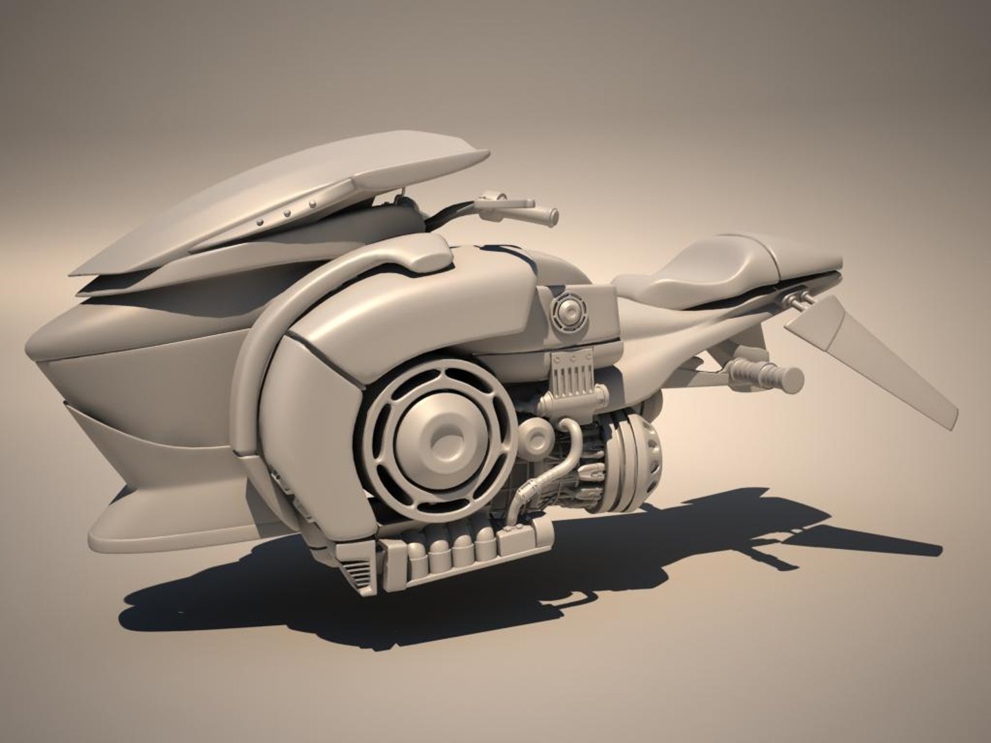 Sci Fi Hover Bike 3d Model