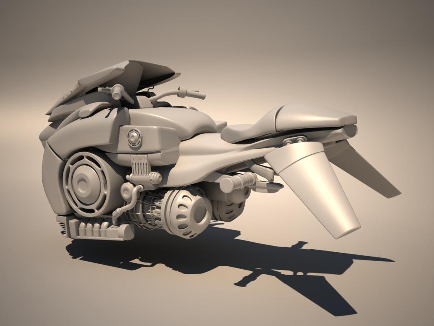 Sci Fi Hover Bike 3d Model