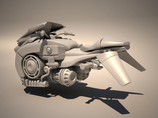 sci fi hover bike 3d model
