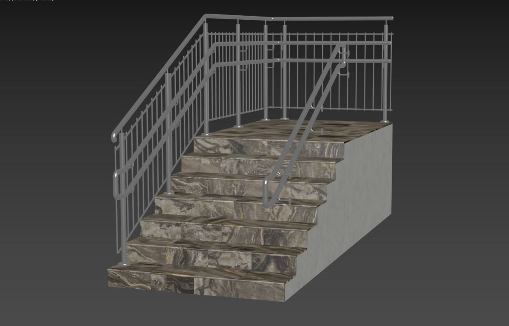 Stairs Railing Model - TurboSquid 2005326
