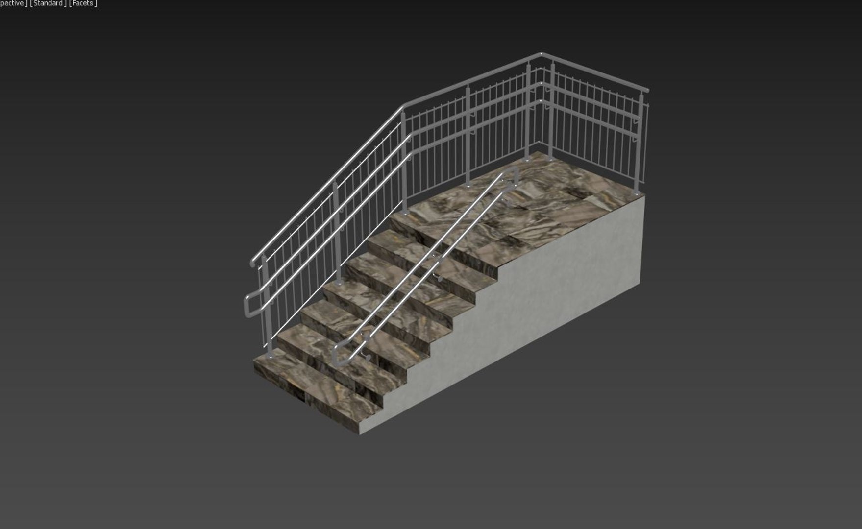 Stairs Railing Model - TurboSquid 2005326