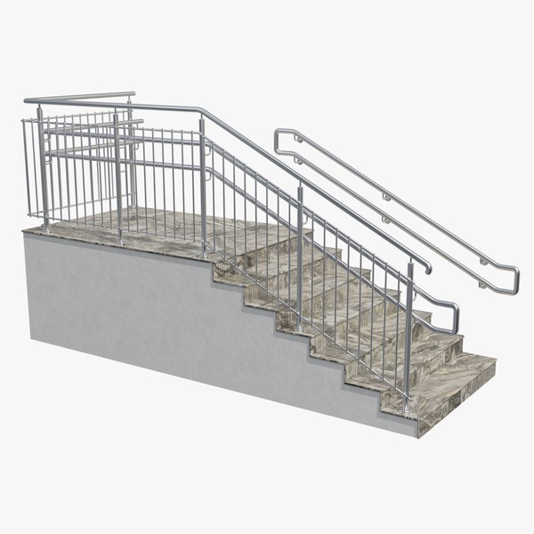 Stairs railing model - TurboSquid 2005326