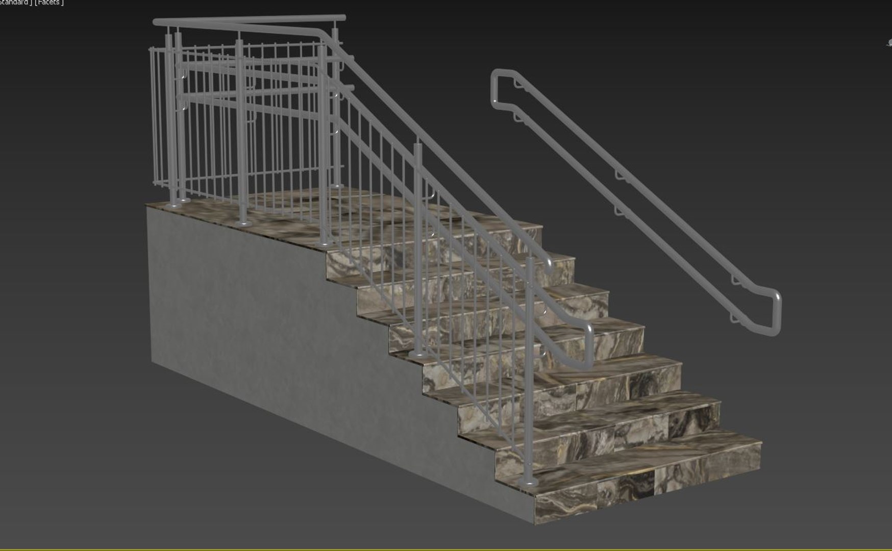 Stairs Railing Model - TurboSquid 2005326