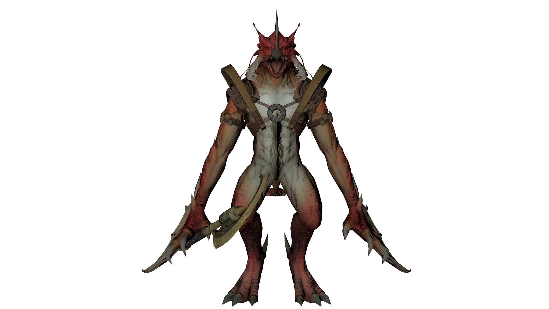 Lizard Shaman Warrior 3D Model 3D Model - TurboSquid 2403816