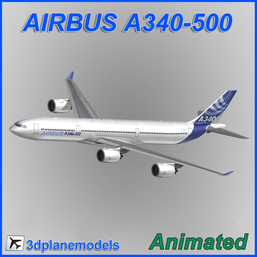 Airbus A340-500 3d Dxf